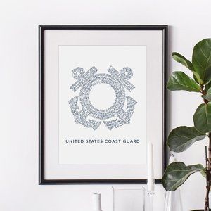 StoneFawx Studios | Wall Decor | Us Coast Guard Word Art | Poshmark